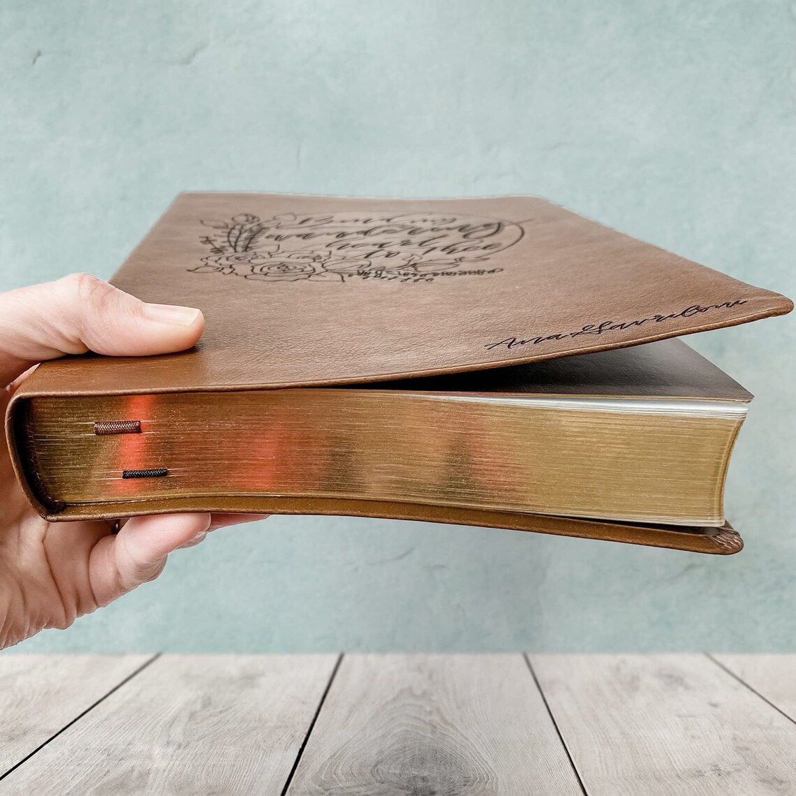 PERSONALIZED NASB Large Print Bible - Bind My Wandering Heart to Thee ...