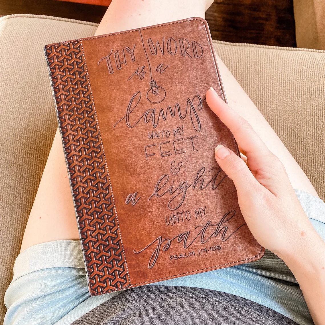 PERSONALIZED KJV Study Bible Psalms 119:105 With Light Bulb - Etsy
