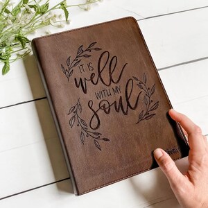 PERSONALIZED ESV Journaling Bible - It is Well With My Soul in Wreath ...