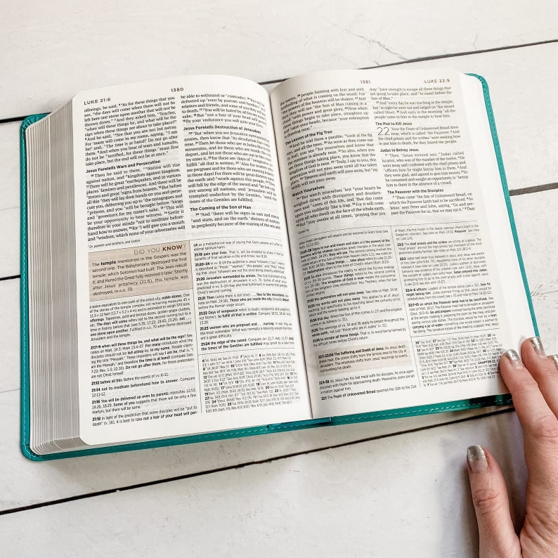 PERSONALIZED ESV Turquoise Student Study Bible - the Grass Withers ...