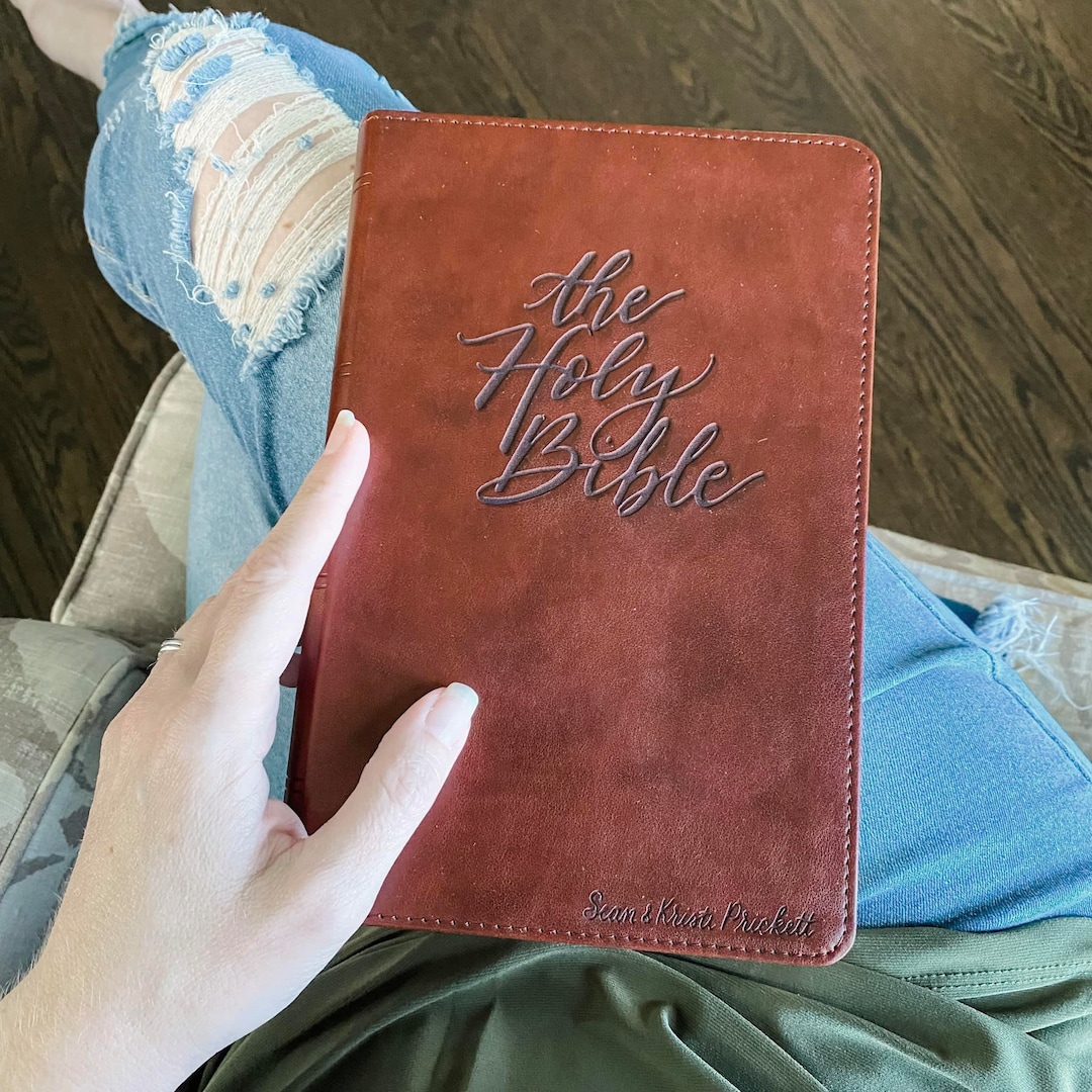 PERSONALIZED ESV Large Print Bible - the Holy Bible - Add a Name to ...