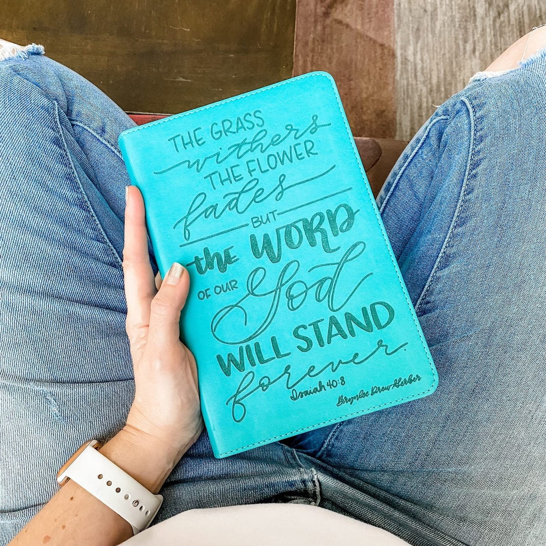 PERSONALIZED ESV Turquoise Student Study Bible - the Grass Withers ...