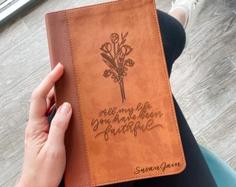 ESV Large Print Bible Full Size - PERSONALIZED - Brown - Includes ...