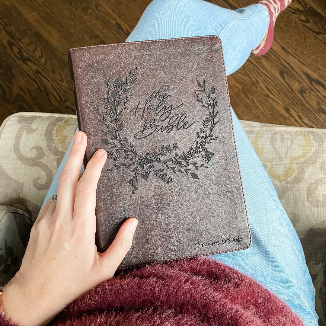 PERSONALIZED ESV Women's Study Bible - Holy Bible in Wreath - Add Your ...
