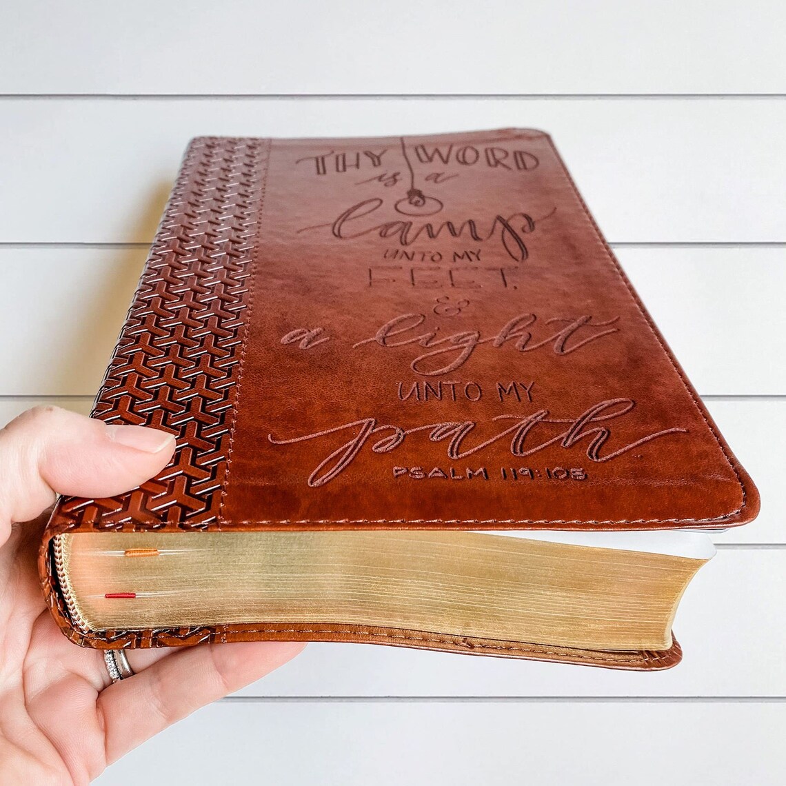 PERSONALIZED KJV Study Bible Psalms 119:105 With Light Bulb - Etsy