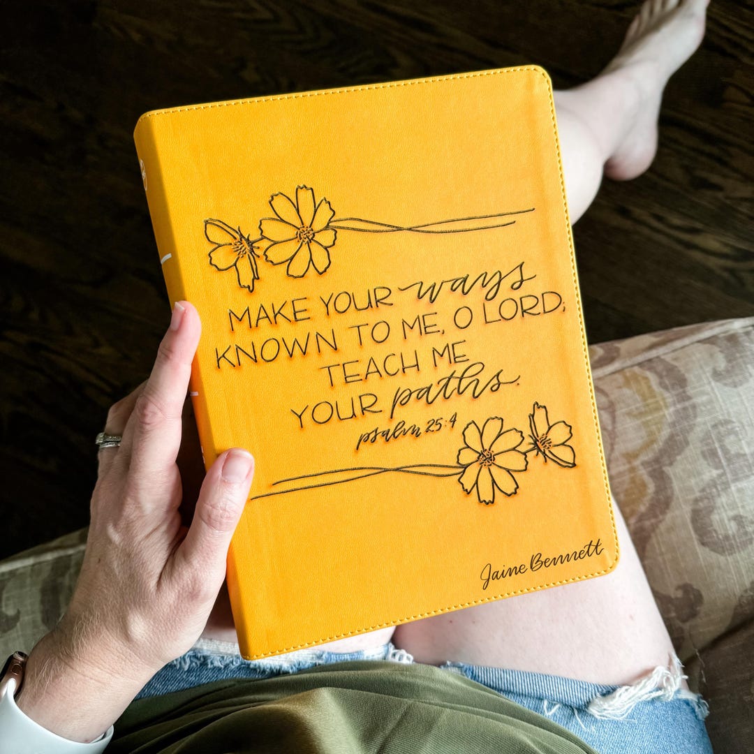 PERSONALIZED CSB Women's Bible - Marigold Yellow - Make Your Ways Known ...