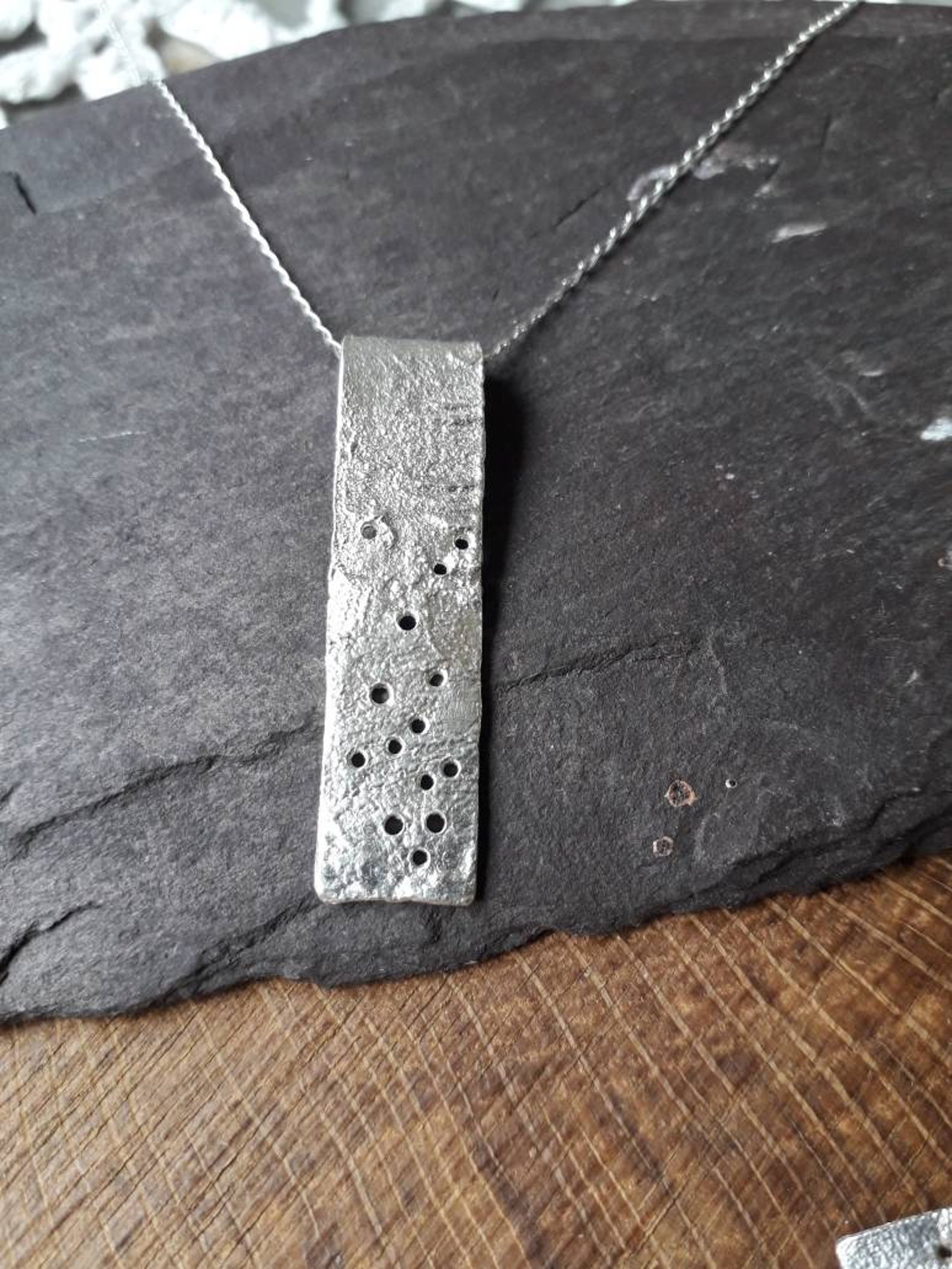 Beautiful Roll Top Pendant Reticulated Finish With Design Piercing. 925 ...