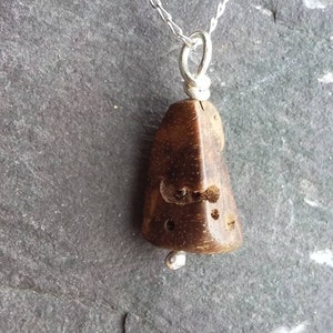 Handmade Pontfadog Oak Pendant/natural Wood Necklace With 925 Sterling ...