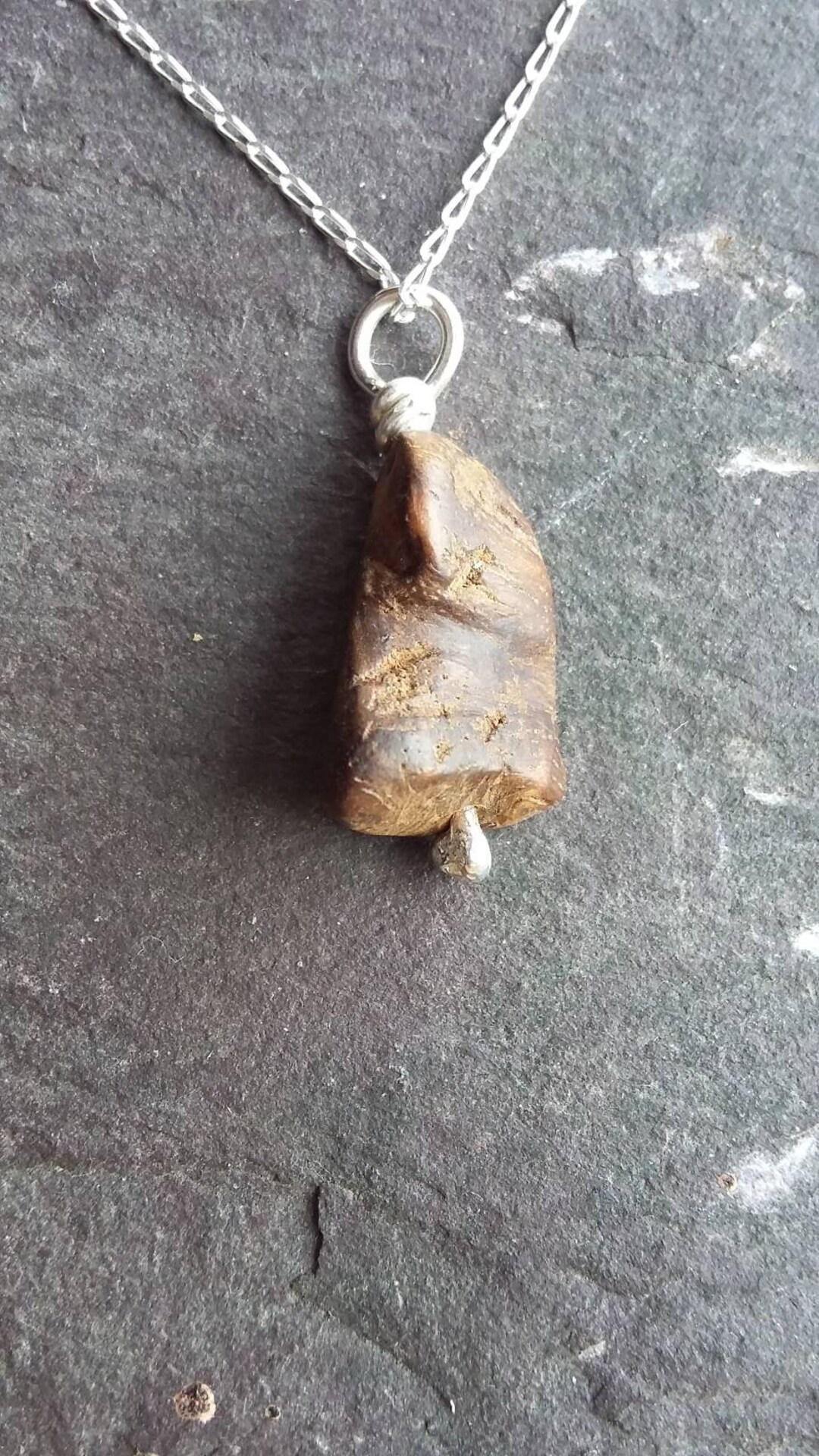 Handmade Pontfadog Oak Pendant/natural Wood Necklace With 925 Sterling ...
