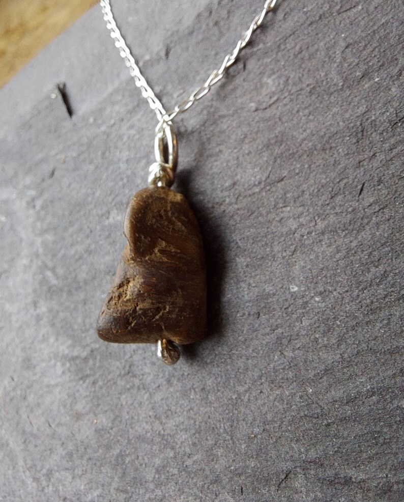 Handmade Pontfadog Oak Pendant/natural Wood Necklace With 925 Sterling ...