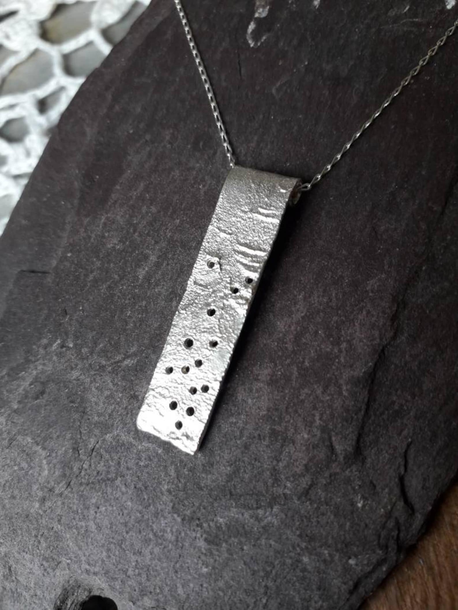 Beautiful Roll Top Pendant Reticulated Finish With Design Piercing. 925 ...