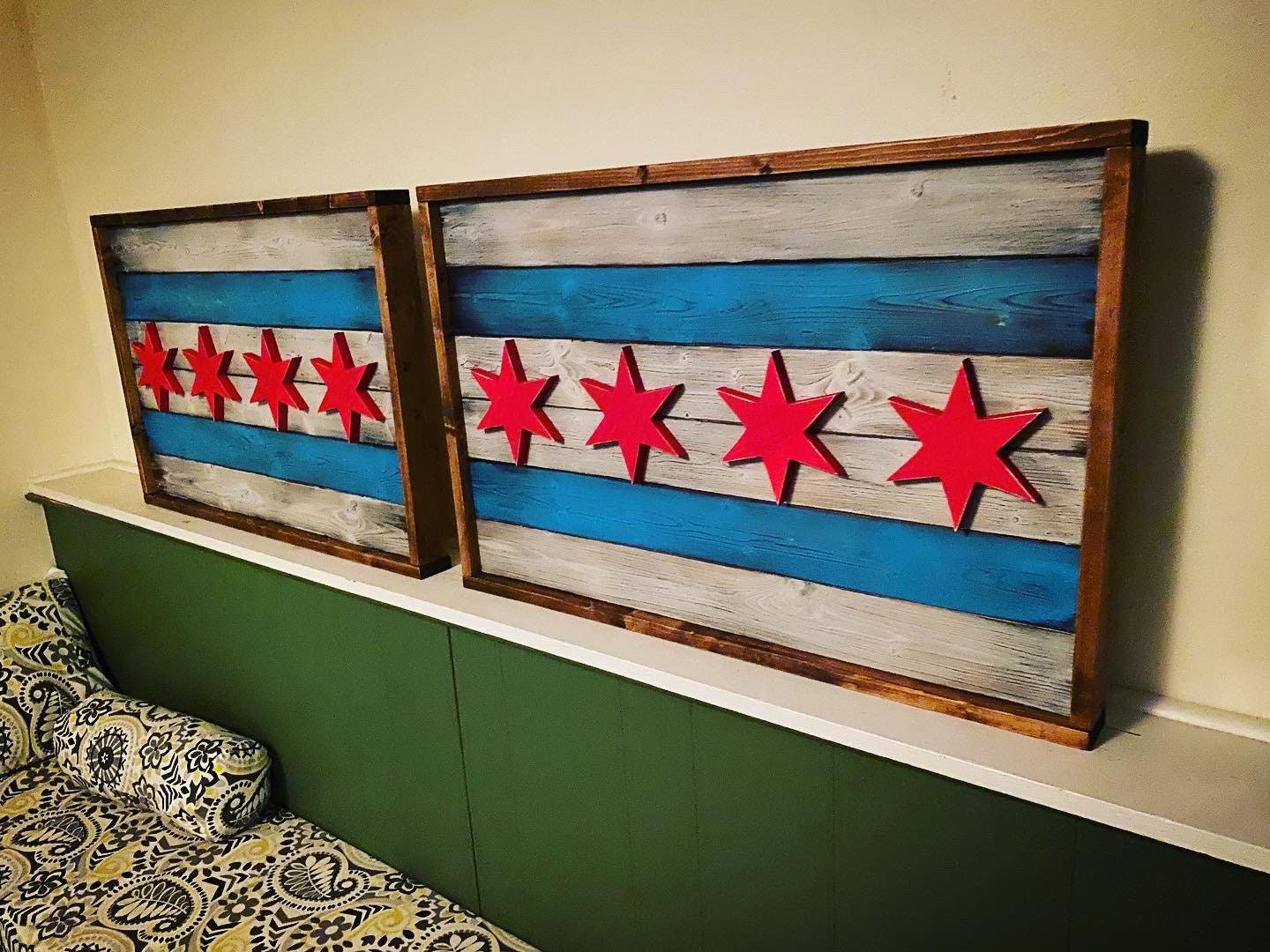 Rustic Wood Chicago Flag - Etsy