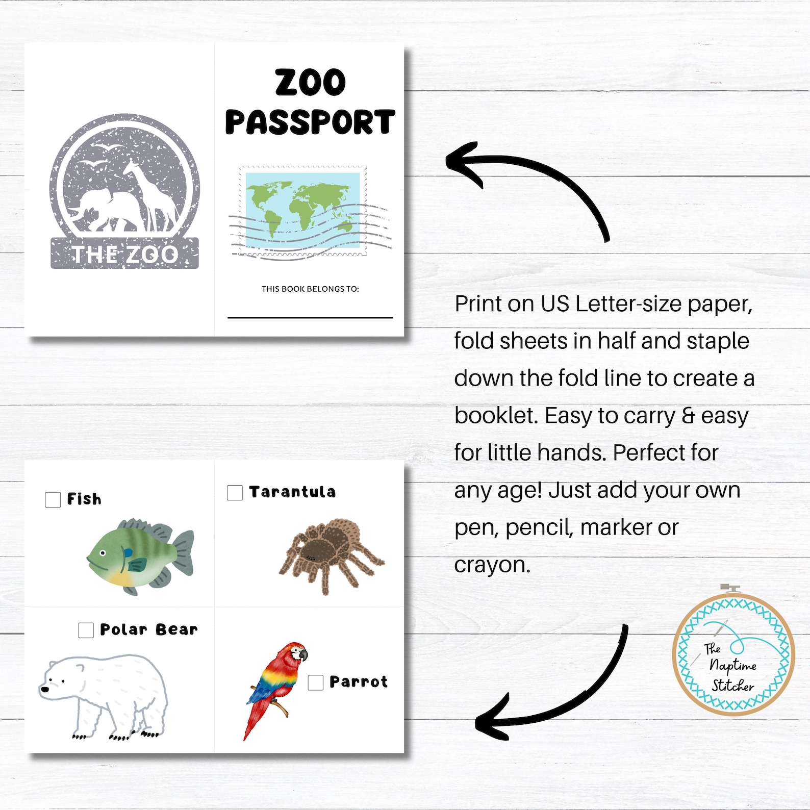 PRINTABLE Zoo Passport Scavenger Hunt, Animal Worksheet, Summer Games ...