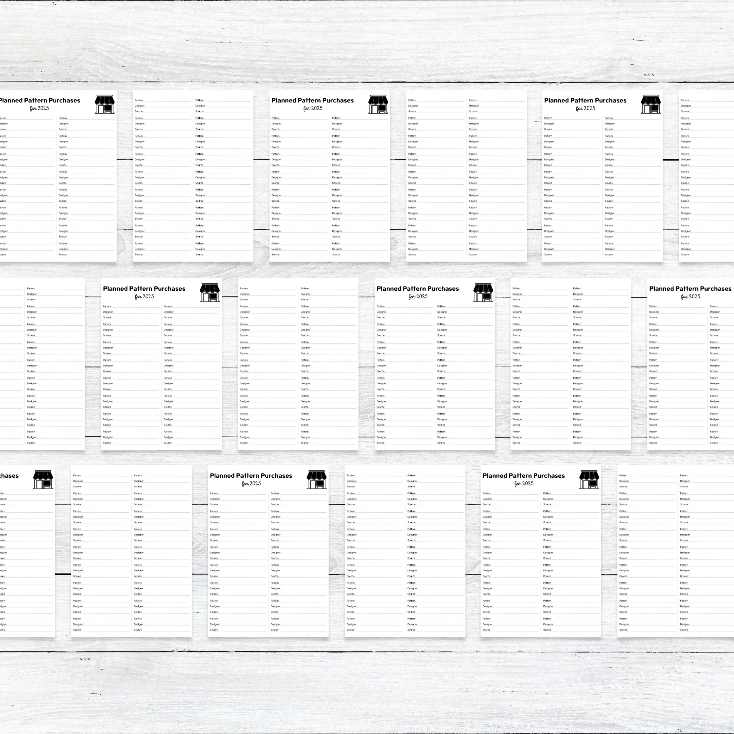 PRINTABLE Planned Pattern Purchases for 2025, Flosstube Stitch-a-long ...