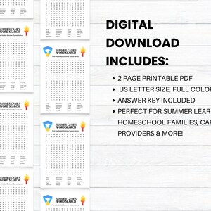 PRINTABLE Summer Games Word Search Worksheet, Homeschool Resource ...