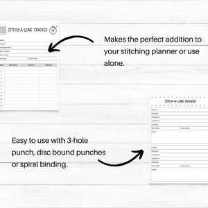PRINTABLE Cross Stitch Stitch-a-long Tracker, WIP Planner, Stitching ...