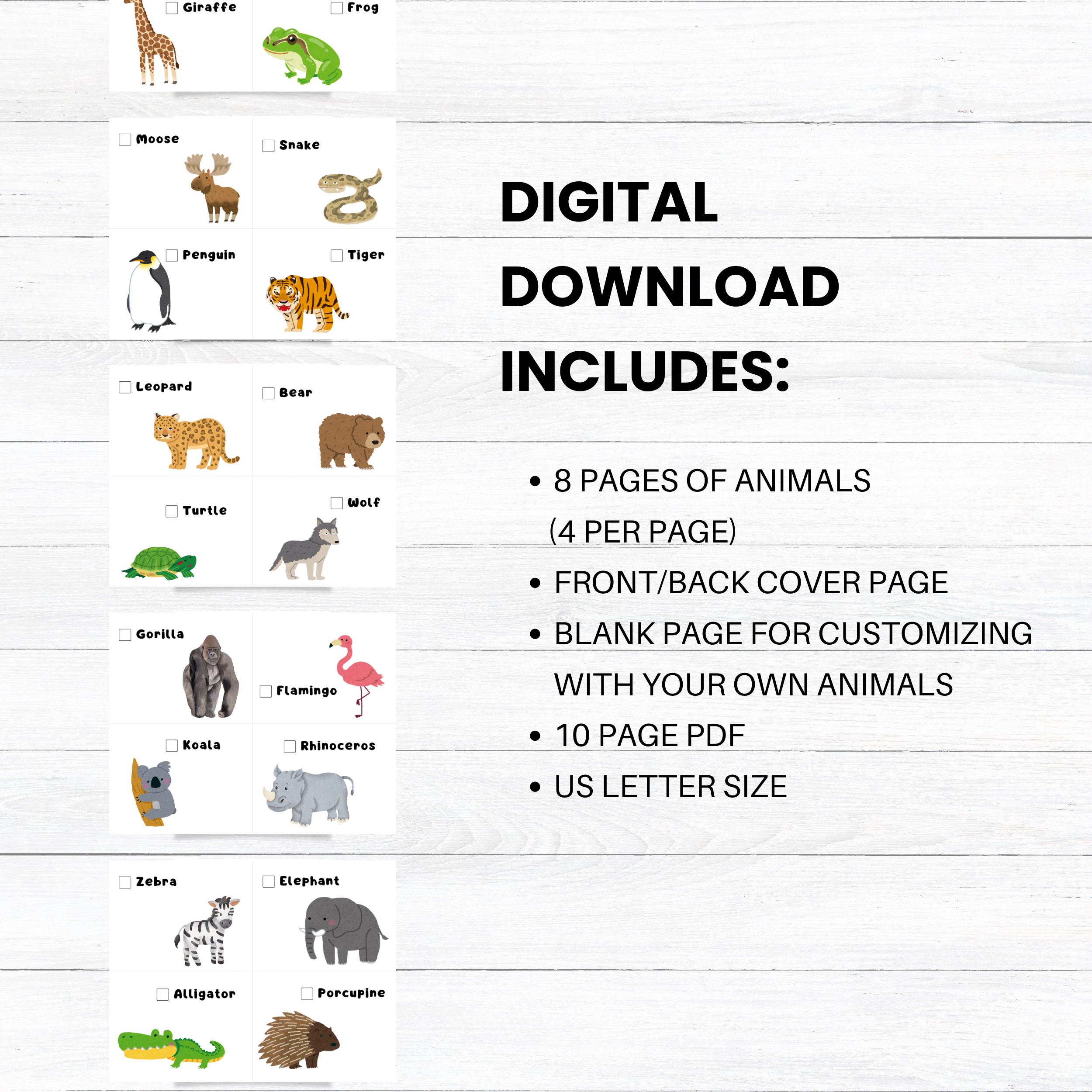 PRINTABLE Zoo Passport Scavenger Hunt, Animal Worksheet, Summer Games ...