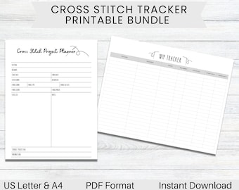 PRINTABLE 24 in 2024 Cross Stitch Tracker, WIP Organizer, Project ...