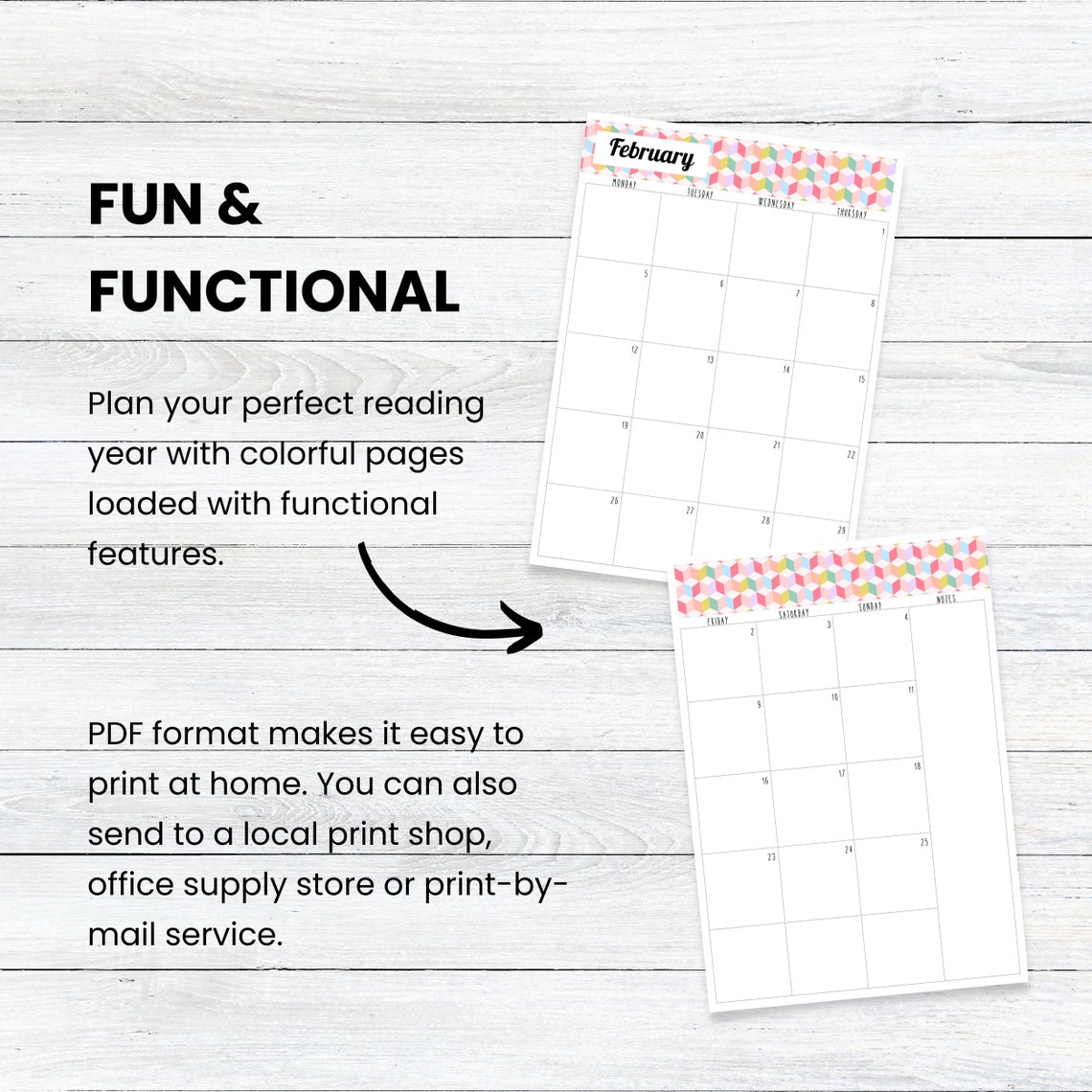 PRINTABLE 2024 Reading Planner, MONDAY Start, Book Tracker, Journal for ...