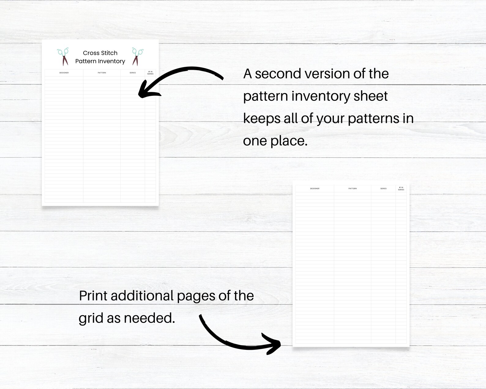 PRINTABLE Cross Stitch Inventory Bundle Bright, Cross Stitch Planner ...
