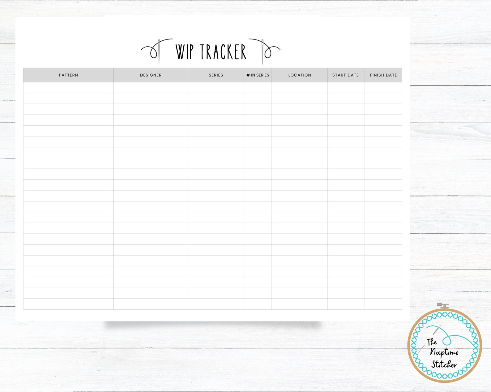 PRINTABLE Cross Stitch Project Planner WIP Tracker Craft - Etsy