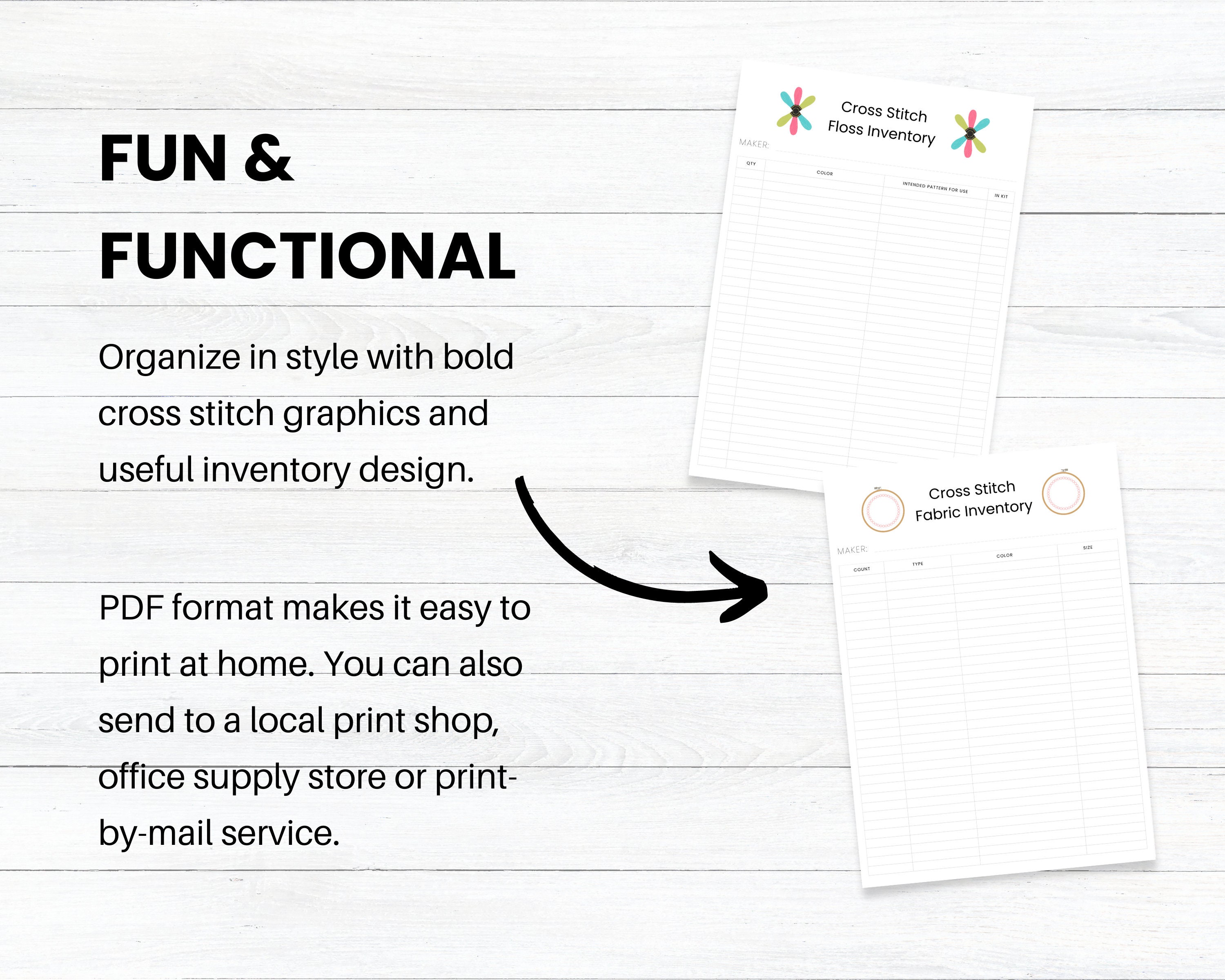 PRINTABLE Cross Stitch Inventory Bundle - Bold, Cross Stitch Planner ...