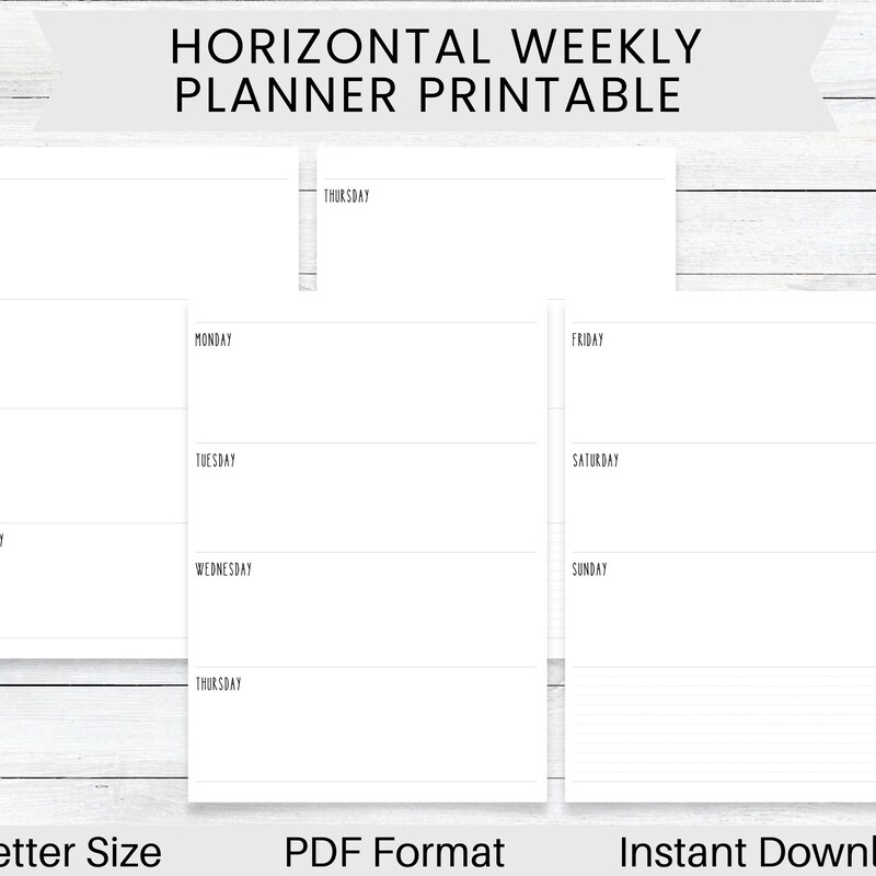 Weekly Planner Sheet - Etsy