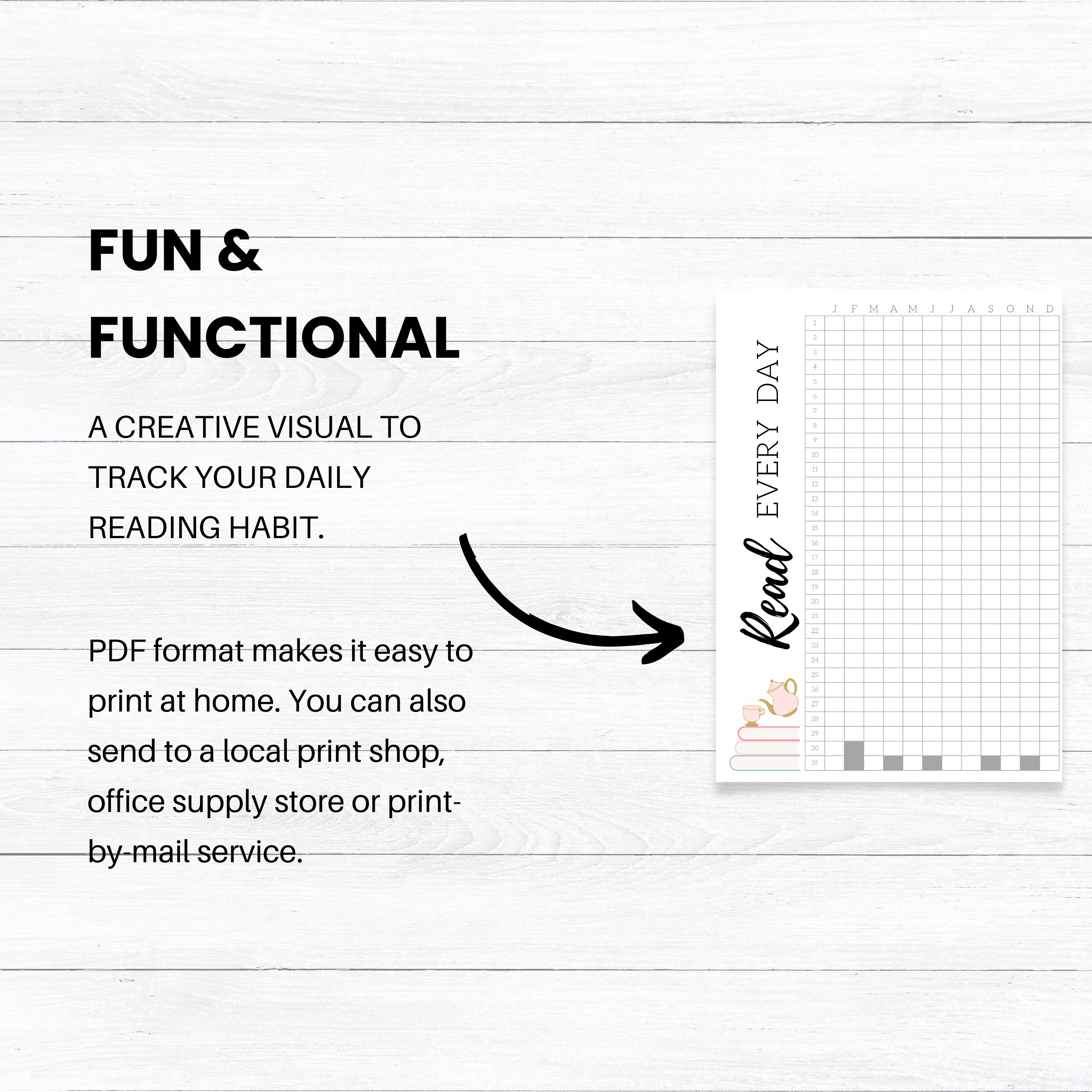 PRINTABLE Reading Yearly Habit Tracker, Book Planner, Booktube, Reading ...