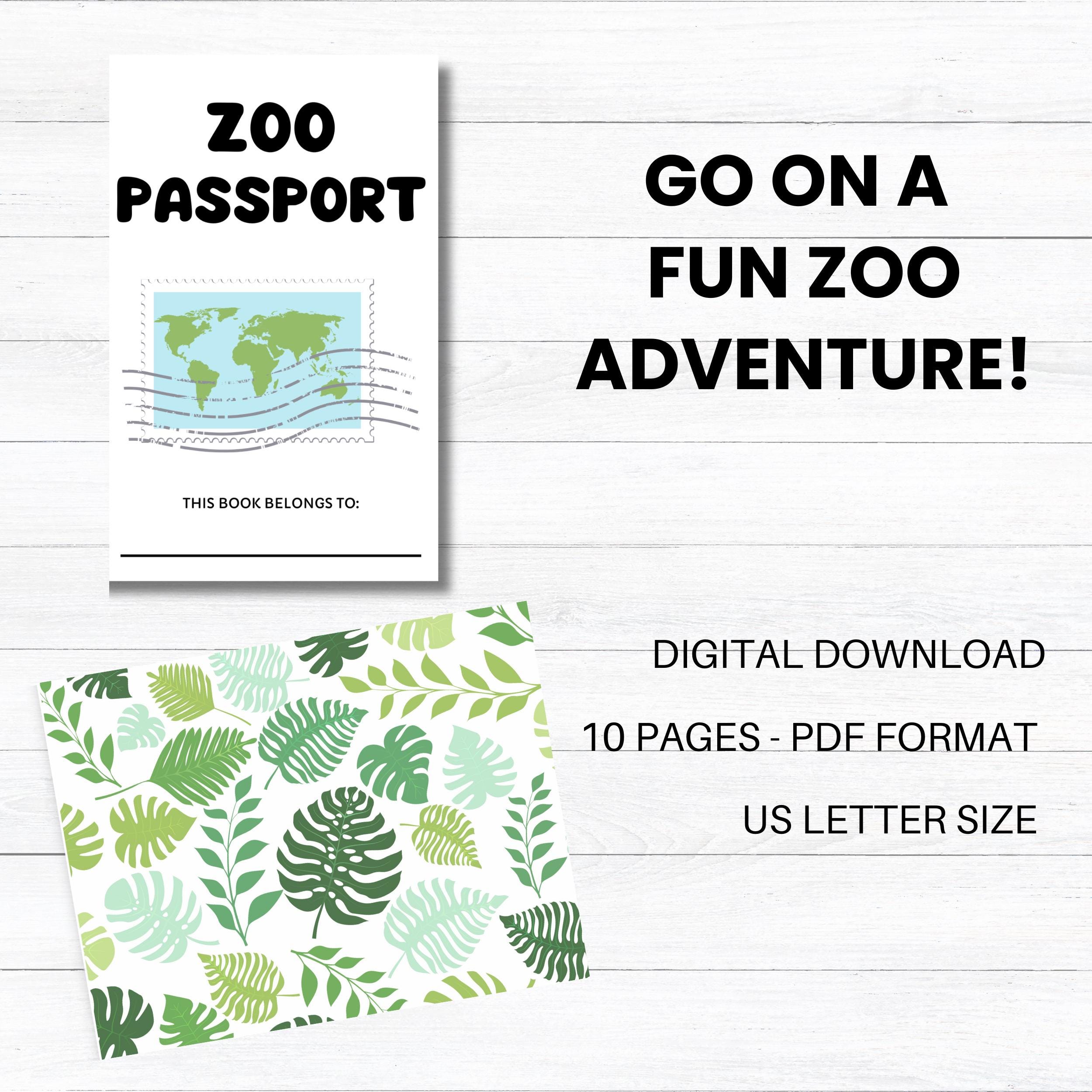 PRINTABLE Zoo Passport Scavenger Hunt, Animal Worksheet, Summer Games ...