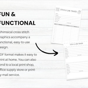 PRINTABLE Cross Stitch Stitch-a-long Tracker, WIP Planner, Stitching ...