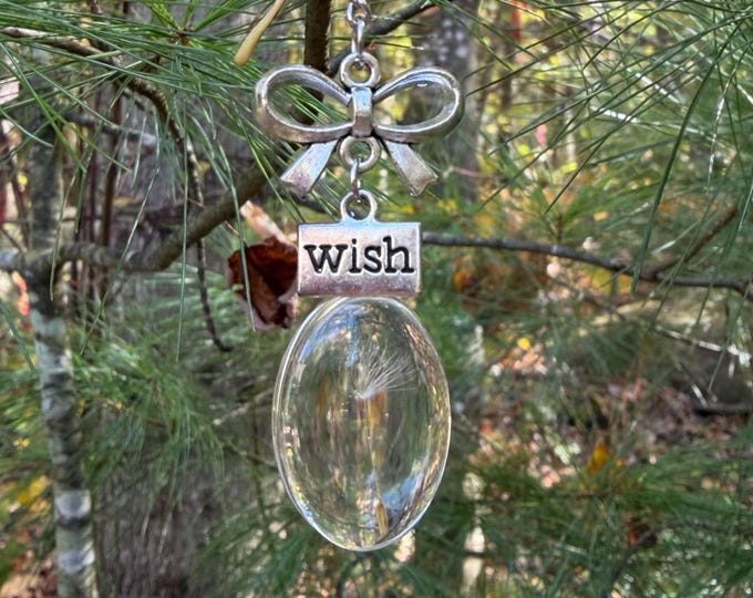 Silver Dandelion Puff Christmas Ornament Wish Ornament Hostess Gift for ...