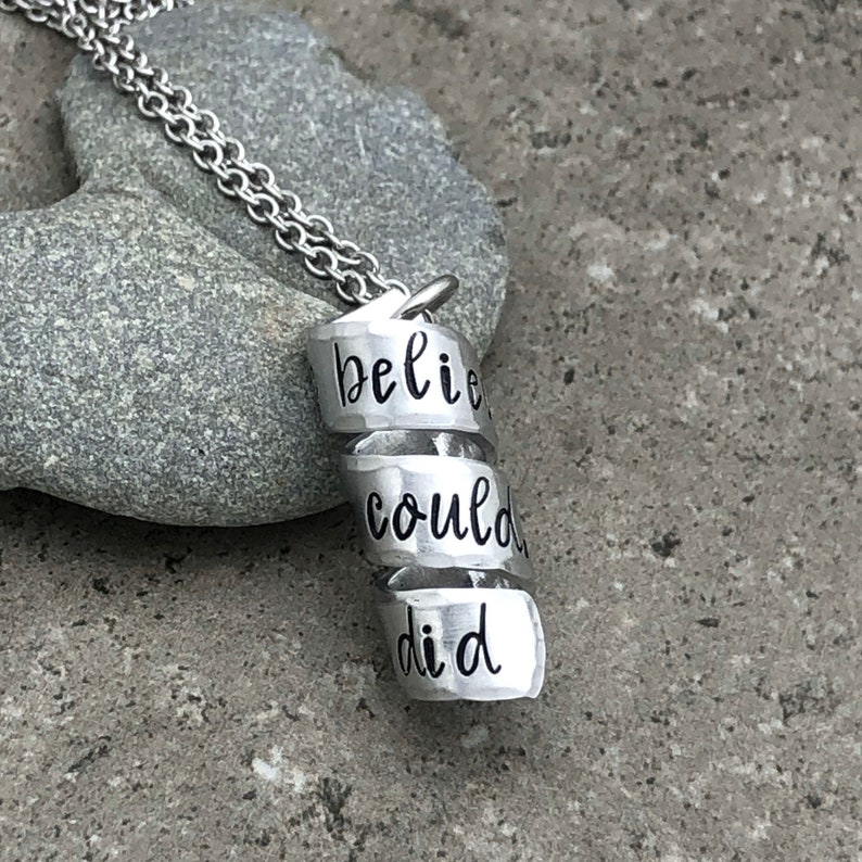 Hidden Message Necklace Scroll Necklace Inspirational Necklace - Etsy