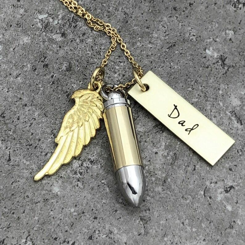 Gold Bullet Urn Necklace Bullet Cremation Necklace Jewelry for - Etsy