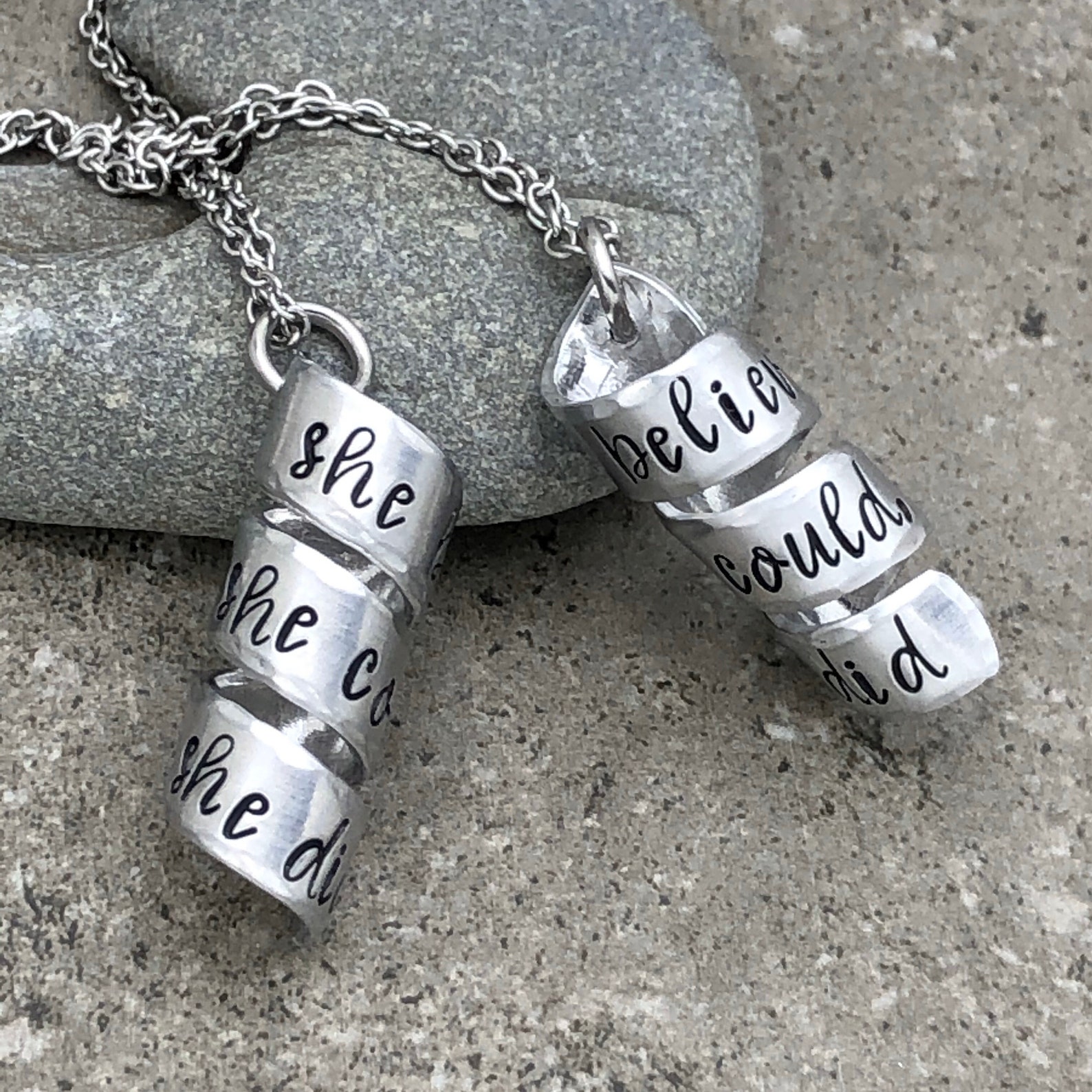 Hidden Message Necklace Scroll Necklace Inspirational Necklace - Etsy