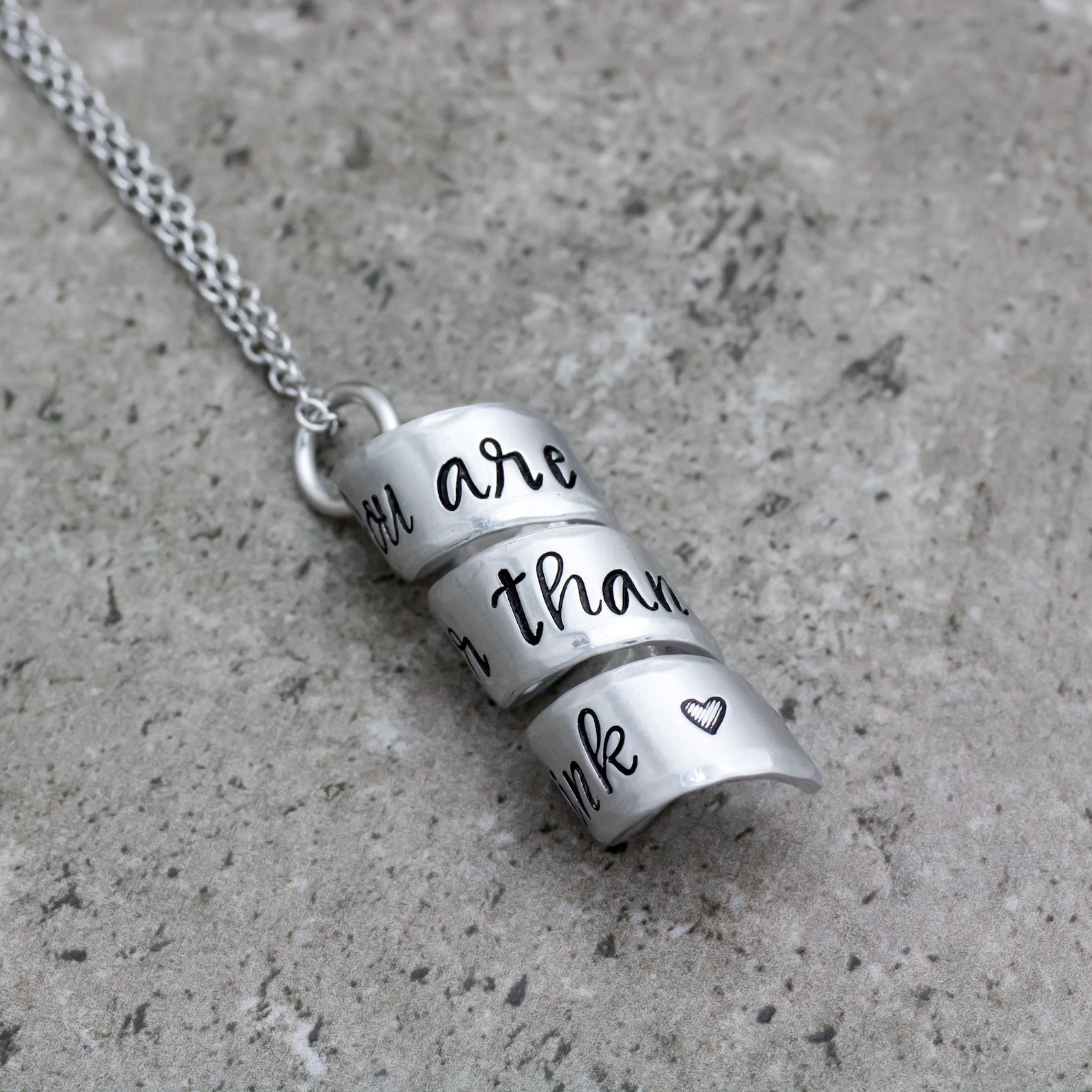 Hidden Message Necklace Scroll Necklace Inspirational Necklace - Etsy