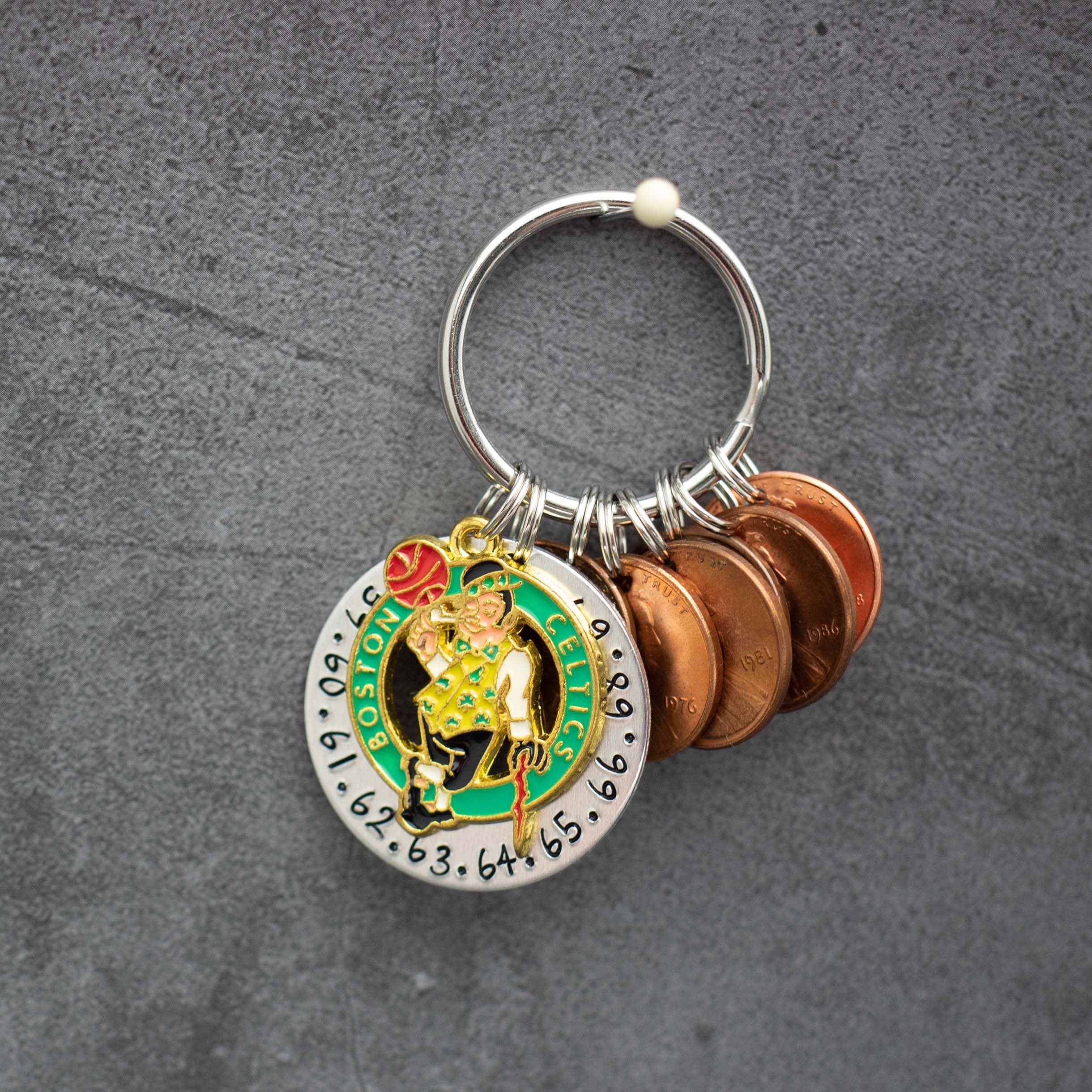 Boston Celtics NBA Championship Wins Keychain New England Sports Fan ...
