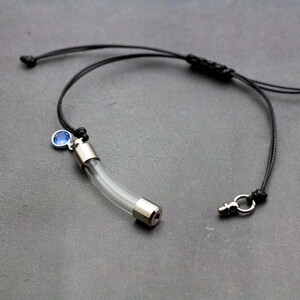 Glass Vial Urn Bracelet, Personalized Cremation Jewelry, Adjustable ...