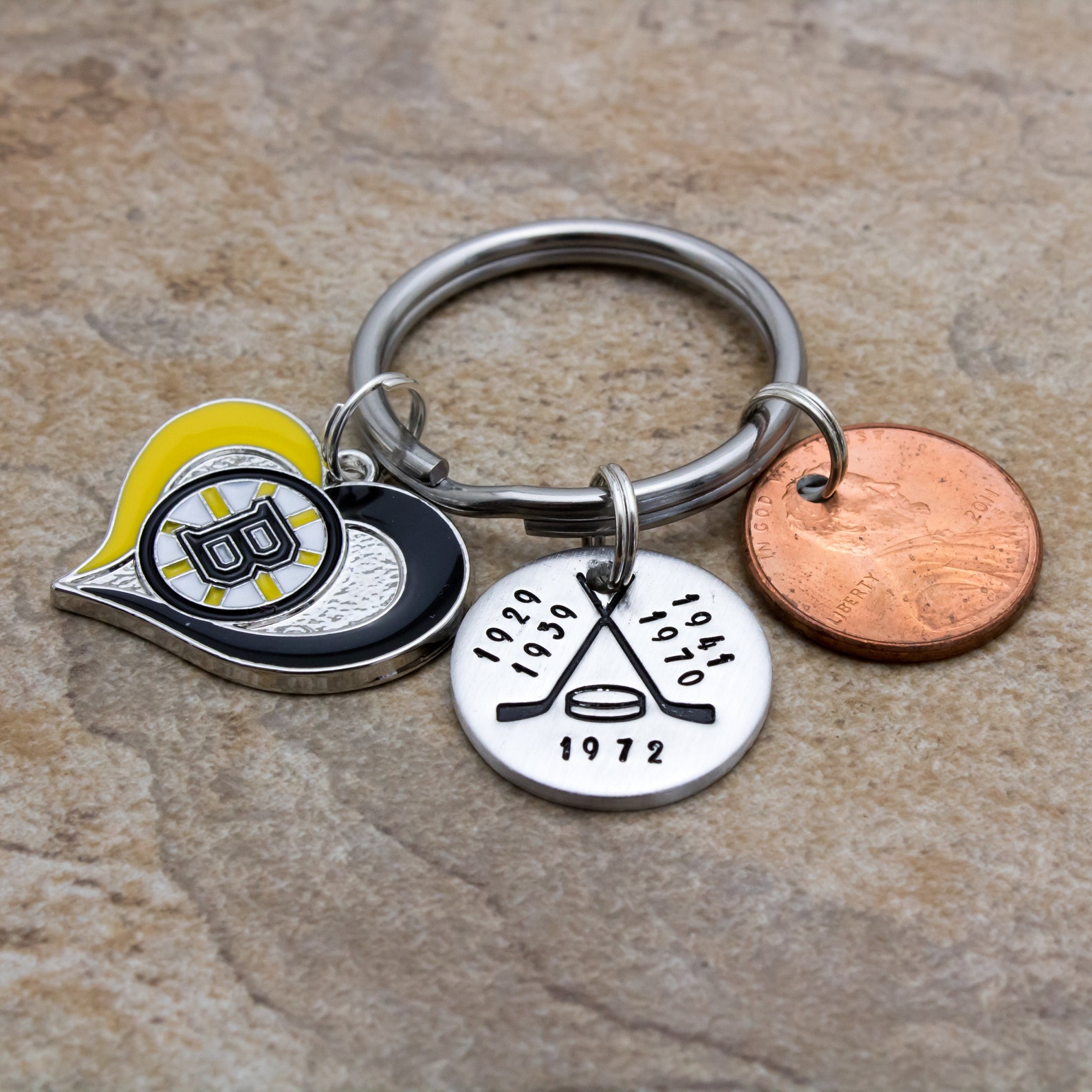 Boston Bruins Stanley Cup Wins Keychain Hockey Gift New - Etsy