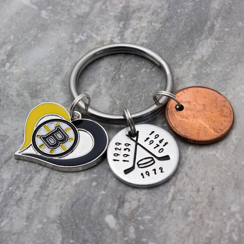 Boston Bruins Stanley Cup Wins Keychain Hockey Gift New - Etsy