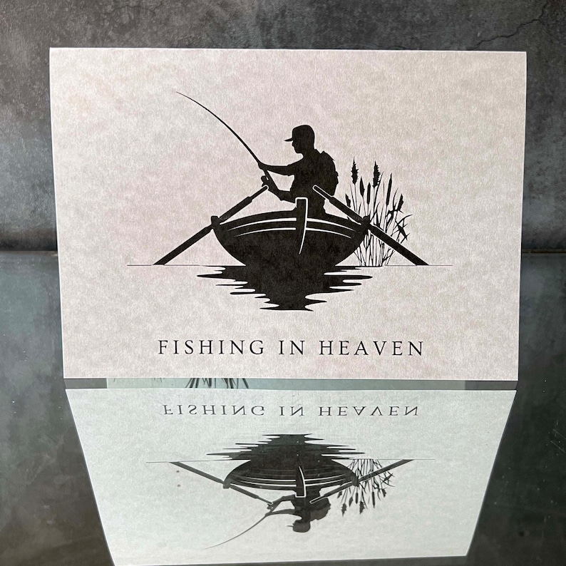 Downloadable Sympathy Card, Fishing in Heaven, Print at Home Card ...