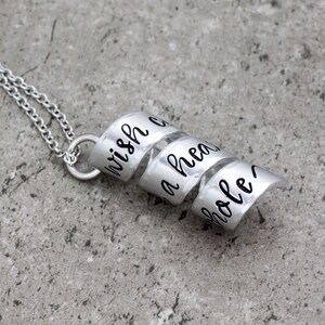 Your Own Custom Hidden Message Necklace Scroll Necklace Inspirational ...