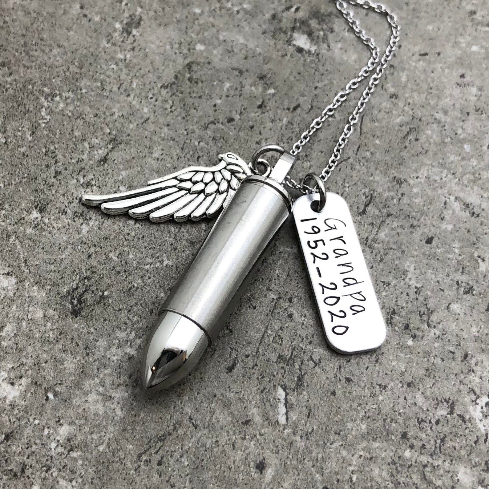 Bullet Urn Necklace Custom Urn Jewelry Urn Necklace for Human Ashes ...