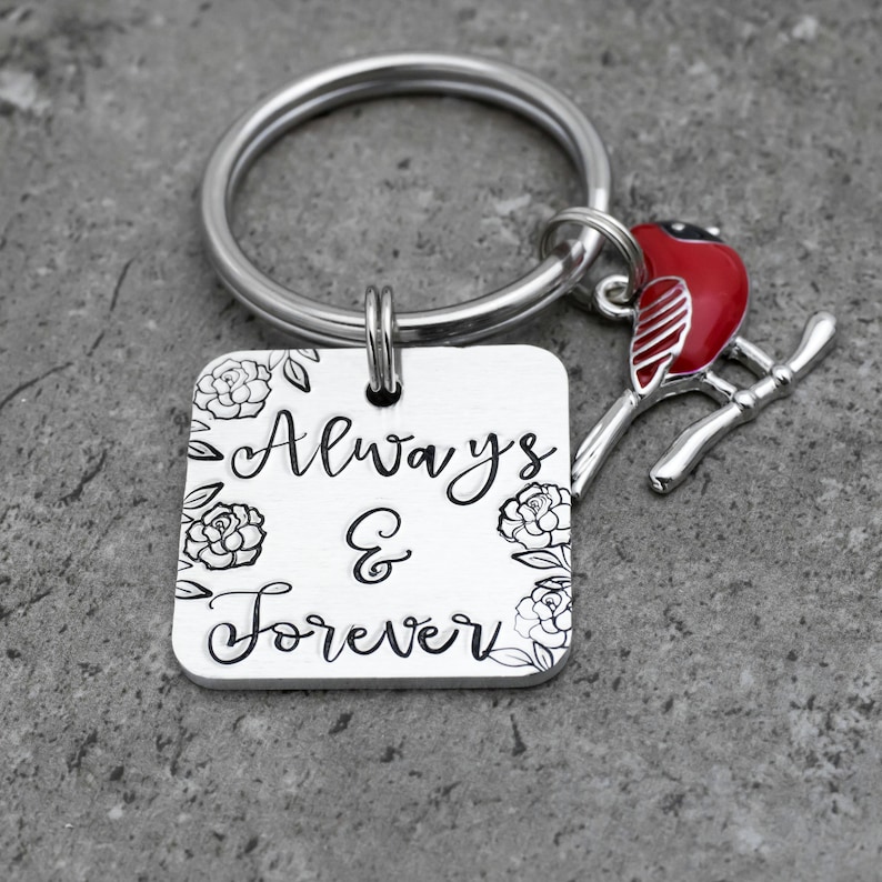 Always and Forever Cardinal Key Chain Cardinal Memorial Gift - Etsy