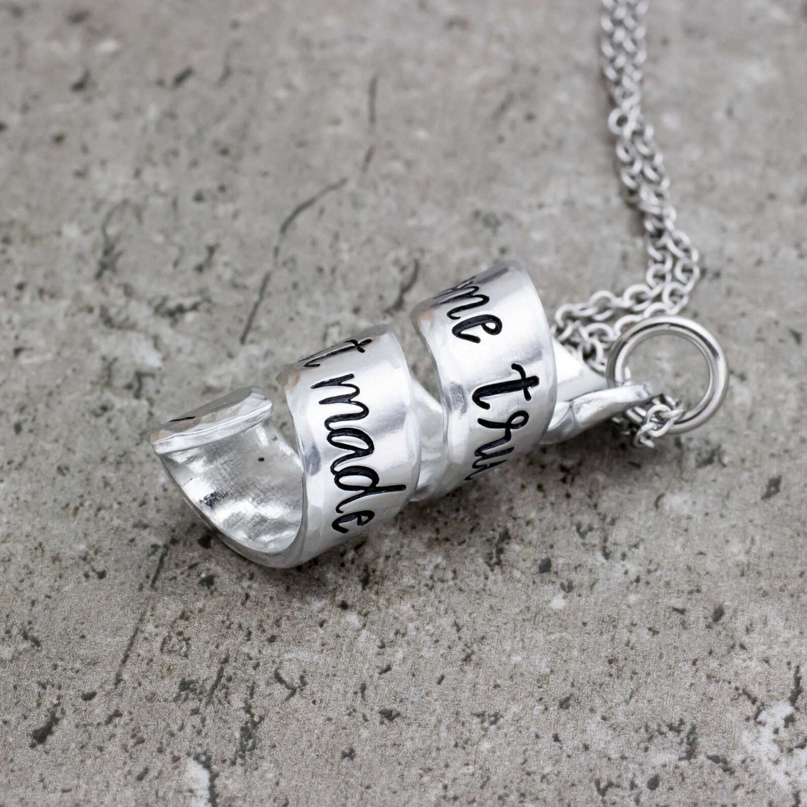 Your Own Custom Hidden Message Necklace Scroll Necklace | Etsy