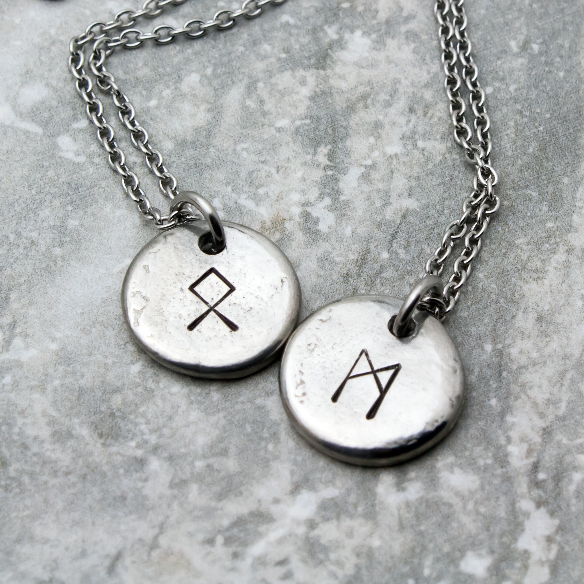 Rune Stone Necklace Celtic Rune Abundance Luck Hope Prosperity | Etsy