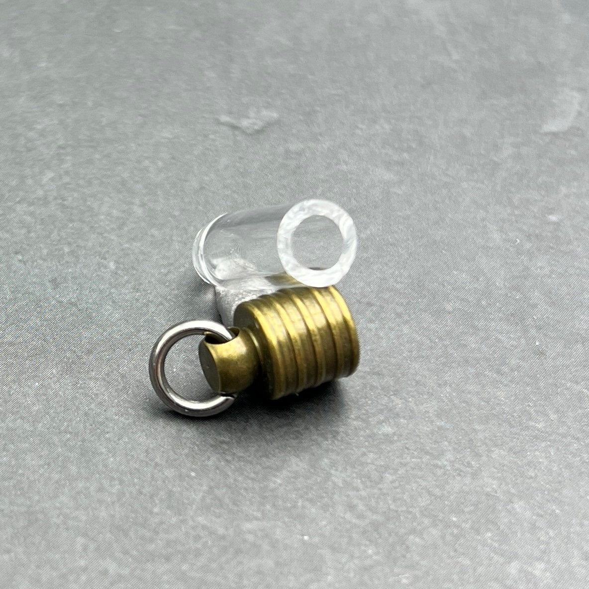 Tiny Bronze Blood Vial Necklace Personalized With Birthstone Crystal ...