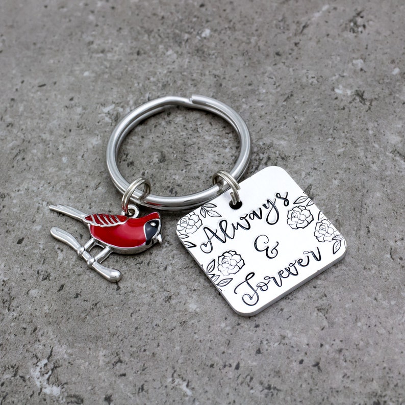 Always and Forever Cardinal Key Chain Cardinal Memorial Gift - Etsy