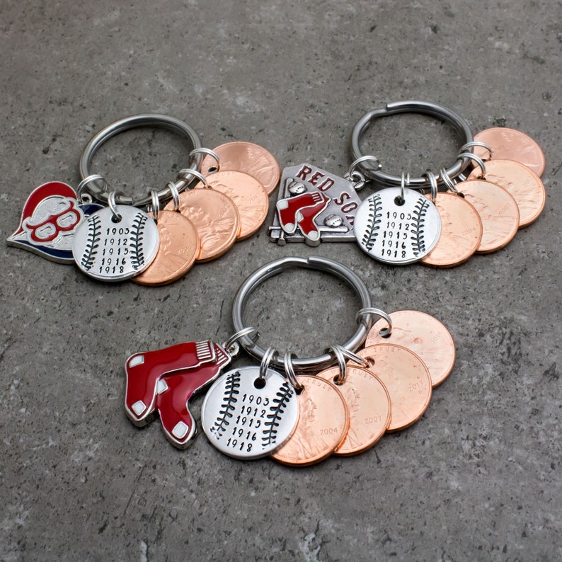 Boston Red Sox World Series Wins Keychain Reverse the Curse - Etsy