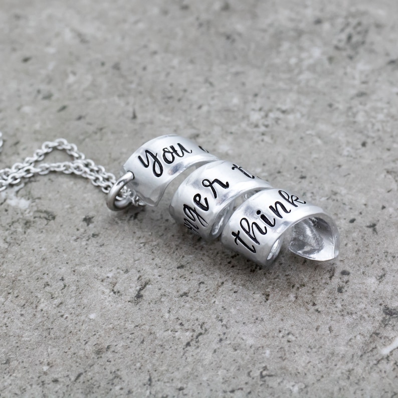 Hidden Message Necklace Scroll Necklace Inspirational Necklace - Etsy