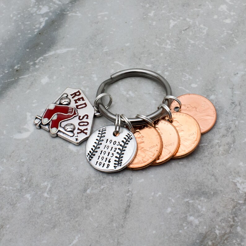 Boston Red Sox World Series Wins Keychain Reverse the Curse - Etsy